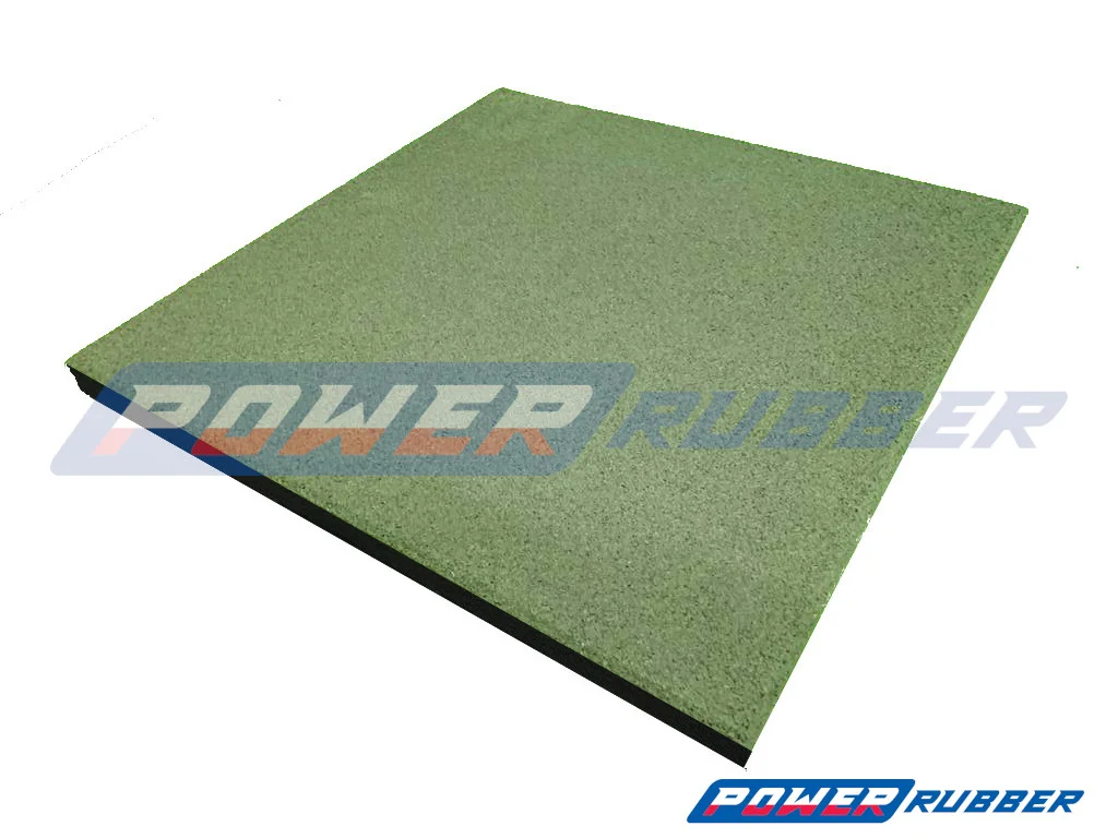 EPDM mat for the Green Pea Playground in RAL 6011 - Power Rubber