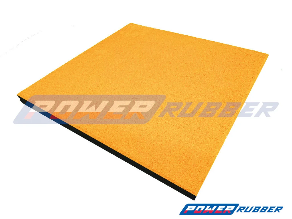 EPDM mat for playground in Orange - honey RAL 1006 - Power Rubber
