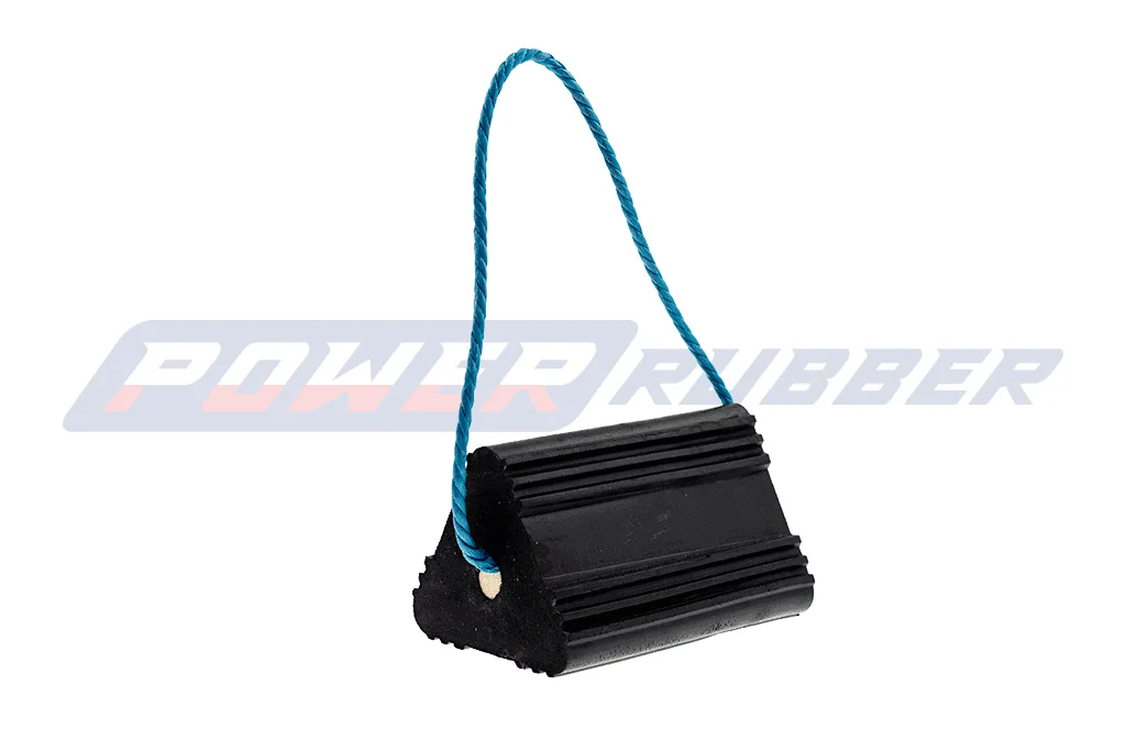 A small airplane wheel chock. - Power Rubber