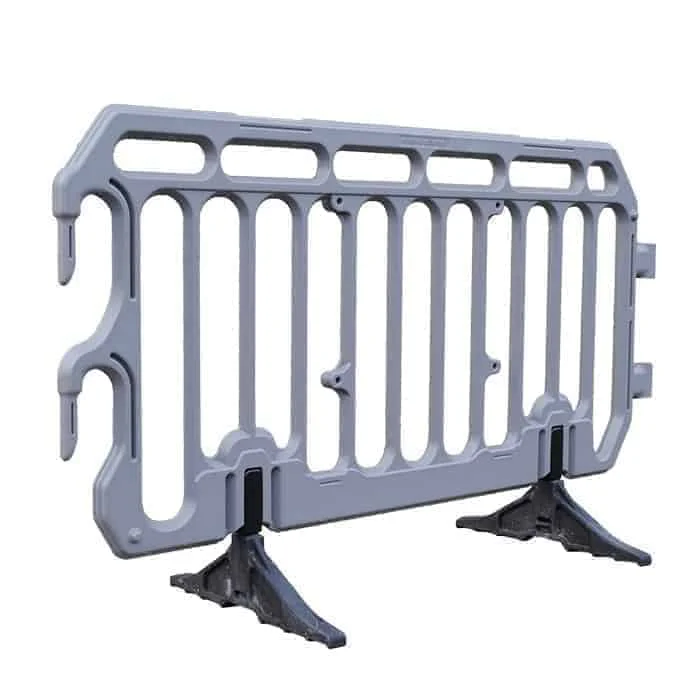 Gray plastic road barrier - Power Rubber